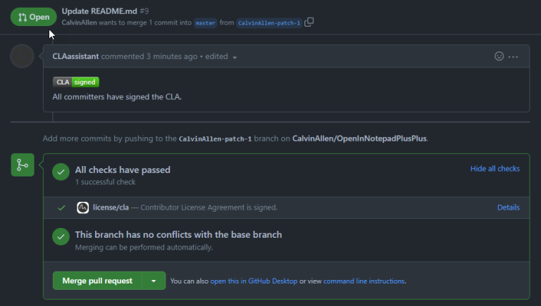 Adding A Cla Bot To Your Github Repository Coding With Calvin 3036